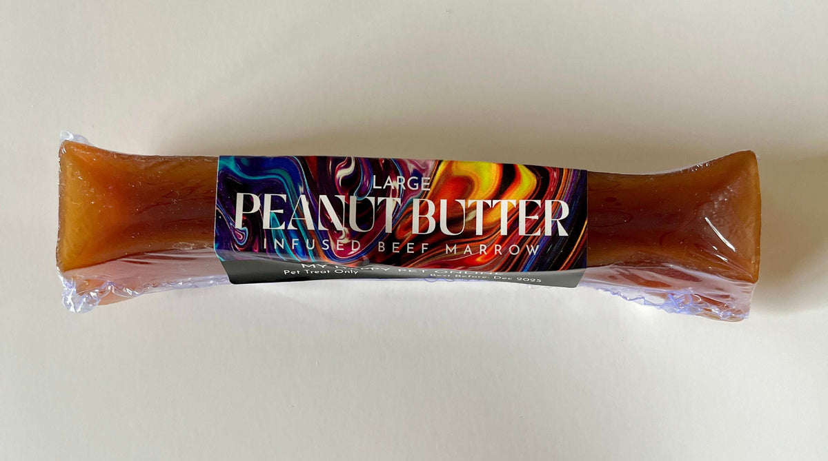 PEANUT BUTTER INFUSED BEEF MARROWZ | Dog Treats at MY HAPPY PET ONLINE ...